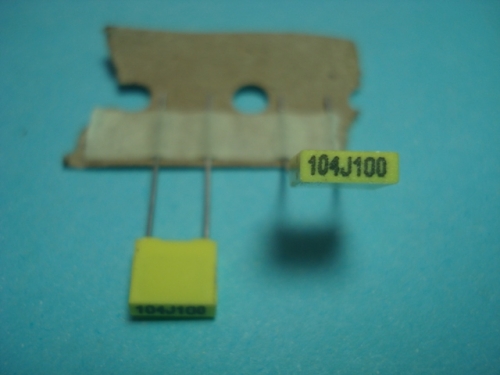 104J100, 0.1/100V ( 0.1MFD ) MPP BOX 5MM PITCH CAPACITOR TPC